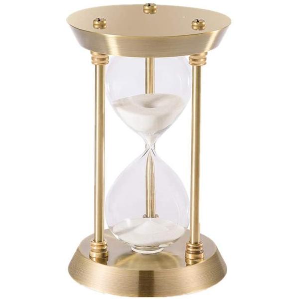 【サンドタイマー　5分用砂時計： 約12ｃｍの小さな砂時計、真鍮製、ギフト ゲーム キッチン 装飾用 贈り物（輸入品）】----------------------------【Sand Timer 5 Minute Hourglass, ...