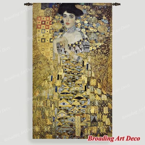 大きなグスタフ・クリムト作 「アデーレ・ブロッホ＝バウアーの肖像 I」タペストリー140×242cm（輸入品）---------------------Large Gustav Klimt "Portrait of Adele Bloch-...