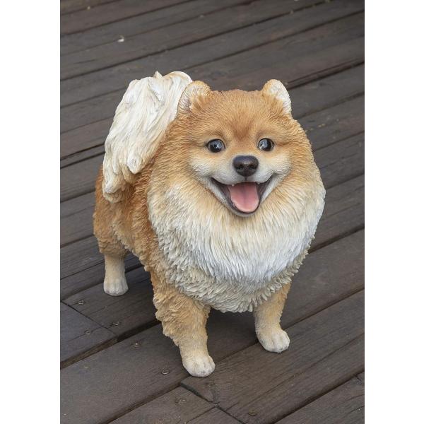 中型犬 立っているポメラニアン ブラウン色の彫像 置物装飾 パティオ ホームクラフトプレゼント 贈り物輸入品----------------------------Hi-Line Gift Ltd. Medium Standing Pome...