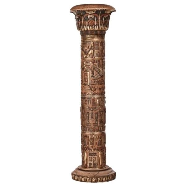 【LM Treasures製 古代エジプトの 単一エジプト宮殿装飾柱 等身大彫刻柱 彫像(輸入品)]】----------------------【LM Treasures Single Egyptian Column Life Size ...