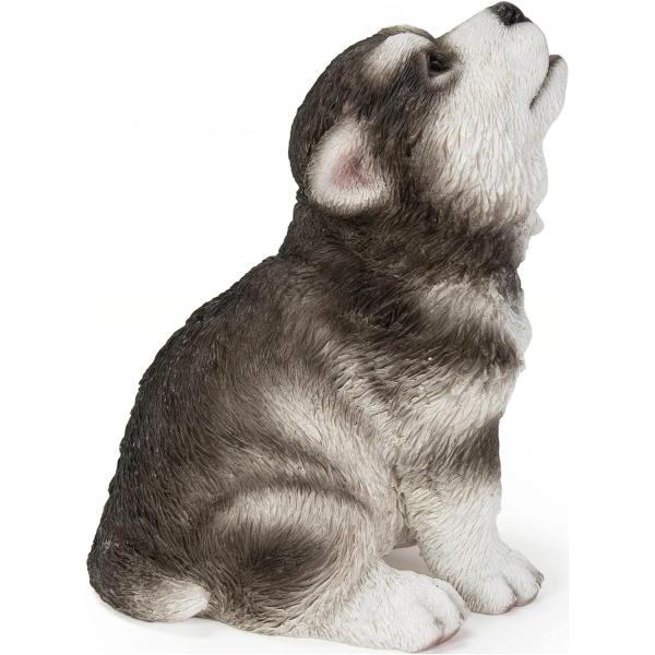 Hi Line製 ハウリング 遠吠えするアラスカンマラミュート子犬置物彫像 動物アート彫刻ペットショップ ブリーダー リビング プレゼント贈り物 輸入品------------------Hi Line Gift Ltd Howling A...