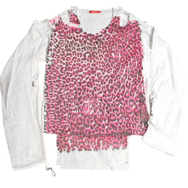 英国製 ROMANTIC NEUROSIS 定番 Muslin Top の レオパード柄ハンドプリントです。MADE IN ENGLANDサイズ：男女兼用 ONE SIZE（身幅約54cm程）*未洗いのため洗濯により縮みが生じる製品となりま...