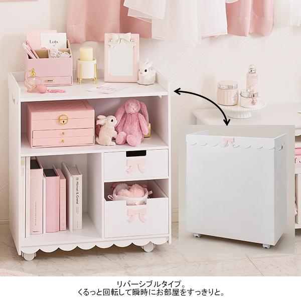 ■商品サイズ／幅56.5・奥行30.5・高さ63cm〔引出し内寸〕（上段）幅22・奥行26.5・高さ8.5cm（下段）幅22・奥行26.5・高さ12cm(有効高18cm)●重量：約12kg●耐荷重：天板、棚各10kg●梱包サイズ（縦・横・高...