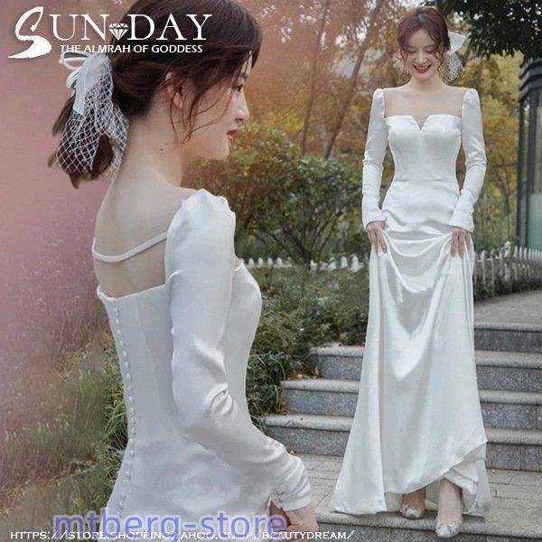 キーワード：ウェディングドレス白　コンサート演出服　ウェディングドレス 結婚式 披露宴 二次会 パーティードレス ウエディングドレス 花嫁ウェディングドレス パーティードレス ドレス ロングトレーンドレス 演奏会ドレス 結婚式 二次会 2次...