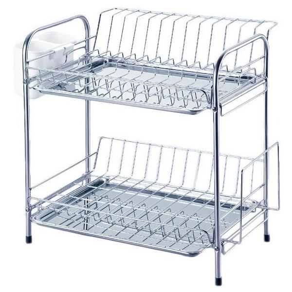 水廻りをきれいに収納できる2段水切りバスケットです。本体ステンレス鋼使用で衛生的です。また、スライド式水切りトレーで溜まった水を簡単除去出来ます。【サイズ】(約)本体:475×290×380mm、トレー(1枚あたり):330×266×12m...