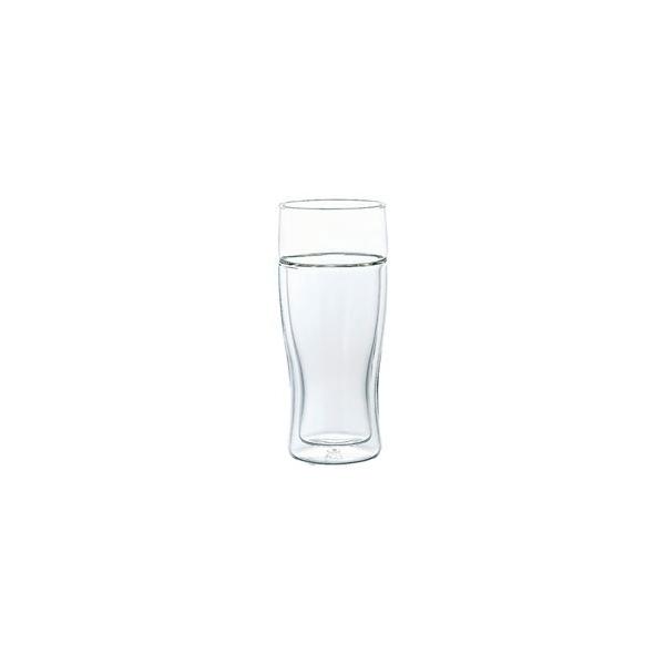 ガラスが二重になっているので、熱い飲み物でも持ちやすく、また冷たい飲み物のときは結露を防ぎます。飲み口は1重で口当たりも良く、飲み物の温度がわかって安心です。【サイズ】幅74×奥行74×高167mm【実用容量】380ml【重量】300g【材...