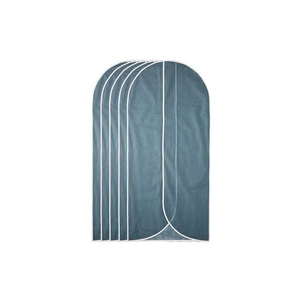 ホコリを防ぎ、おしゃれに収納。かさばらない。◆スーツやジャケットのホコリよけに便利。◆通気性のよい不織布製。◆前合わせタイプでハンガーを外さずに洋服を取り出せます。【商品名】アイメディア　衣類のホコリよけカバー　ロング　5枚組　衣替え　ホコ...