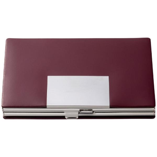 高級感溢れる希少なコードバンを表裏に使用した名刺入れ。表と裏はデザインが違い、お好みで使い分けが可能。中は鏡面磨きを施しており、身だしなみのチェックも出来る機能性も嬉しい。箱サイズ：11×2.5×8cm現品サイズ・内容：9.5×6×1.2c...