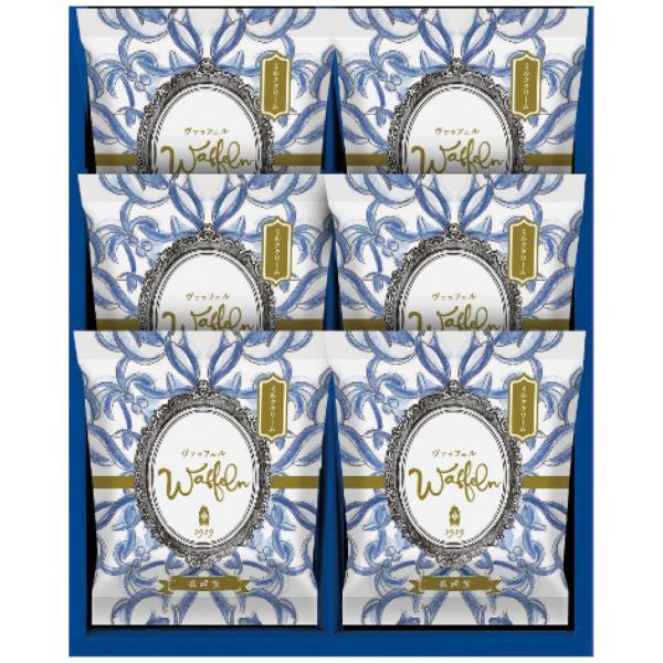 ドイツ風の堅焼きワッフルに、ミルククリームを挟んだ洋風焼き菓子です。さっくりとした口当たりをお楽しみ下さい。箱サイズ：18.2×5×22.6cm現品サイズ・内容：ヴァッフェル6枚重量：330g製造生産地：日本製賞味期間：製造日より常温約15...