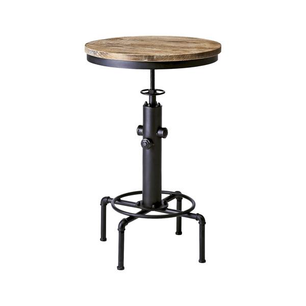 ◆配管デザインが目を引くインダストリアルバーテーブル◆(お揃いチェアも販売中！)工業製品のような重厚さを活かしつつ、日常で使えるようにデザインされた「INDUSTRIAL（インダストリアル）」シリーズのバーテーブル。ヴィンテージ加工された広...