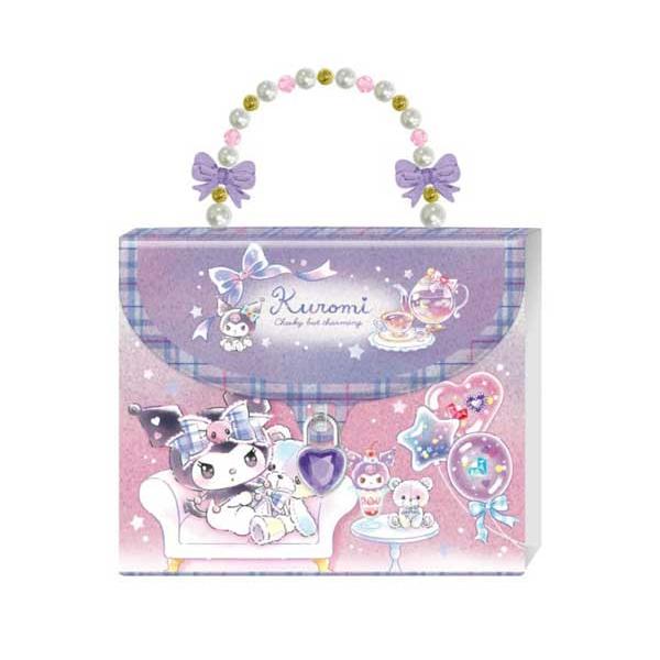 サンリオキャラクターズ クロミ カギつきシールコレクションバッグはってはがせるシール台紙10枚入り♪鍵付きサイズ：約H160×W185×D35mm*****追加送料につきまして*****沖縄県は送料プラス1340円北海道は送料プラス200円...