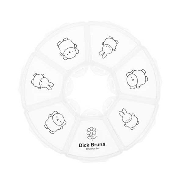 ミッフィーの7DAYSピルケース♪7DAYSピルケースは1週間分のお薬やサプリメントを収納できる７仕切りの便利なピルケースです。ミッフィーの絵柄が可愛い☆本体サイズ：約W90×H90×D25mmネコポス対象品（ポスト投函にてお届けいたします...