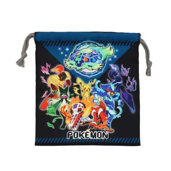 ポケットモンスターのカッコイイ！巾着Sコップやハブラシなど小物がたっぷり入る！カラー◎ブラック素材 ◎ポリエステル原産国◎中国サイズ◎約H20.5×W18.5cmネコポス対象品（ポスト投函にてお届けいたします）*厚さが2.5cmまでの商品*...