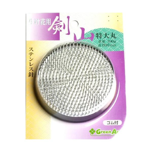 【商品概要】【商品説明】説明生け花に変色・汚れに強いステンレス針使用 ゴム付 重量:700g 直径:97mm針:ステンレス【商品詳細】ブランド：ビッグマン(Bigman)商品名：Green Ace(グリーンエース) 剣山 特大丸 ゴム付 ス...