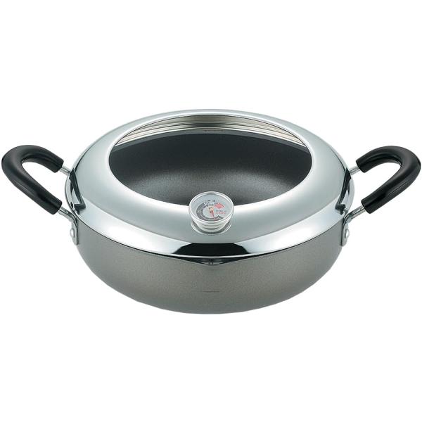 【商品概要】メーカー型番:EN-T24Wサイズ:約幅360×奥行き257×高さ120mm、底の厚さ/1.2mm重量:約1140g材質:本体/鉄(シリコン焼付け塗装)、ガード枠/鉄(クロムめっき)、取っ手/フェノール樹脂生産国:日本本体深さ:...