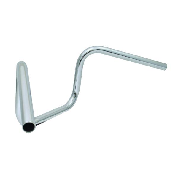 【商品概要】適合車種:汎用　外径φ25.4mm 内径φ22mm肉厚2mm素材：スチール製（STKM13A）カラー：クロームメッキ全幅665mm/全高240mm/内入角度45°/プルバック幅195mm/前倒角度105°/クランプ有効幅160m...