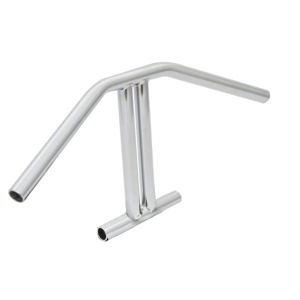 【商品概要】適合車種:汎用　外径φ22,2mm 内径φ18mm肉厚2mm素材：スチール製（STKM13A）カラー：クロームメッキ全幅500mm/全高230mm/内入角度10°/プルバック幅50mm/前倒角度90°/クランプ有効幅160mmス...