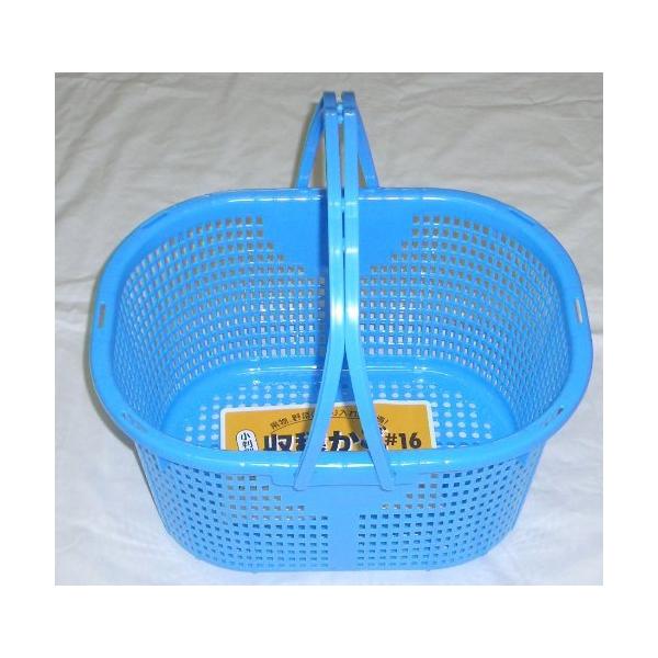 【商品概要】サイズ:40×31×高さ21cm材質:ポリエチレン容量:16L色:ブルー【商品説明】説明・網目は滑らかで収穫物にやさしい構造。・多用途のかごとしても、お使いいただけます。【商品詳細】ブランド：アロン化成商品名：アロン化成 小判型...