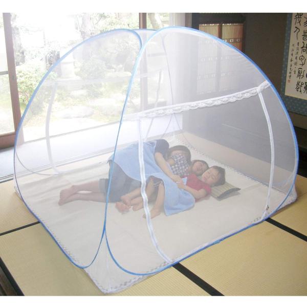 【商品概要】サイズ:180×200×145cm本体重量:1.5Kg素材:ポリエステル100% PVC ワイヤー:鉄 専用収納袋:ポリエステル原産国:中国注意:組み立て、収納の際、ワイヤーの跳ね返りで勢いよく飛び出すことがあるので、ご注意くだ...