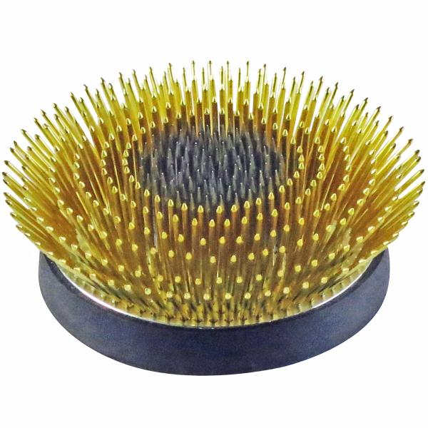 【商品概要】針が放射状になっているのでそのまま挿すだけで茎や枝が自然に広がる剣山です。放射状なので円テーブルでの生け花にも容易に形が整います。針材質:中央部は針先の鋭いステンレス針、外側は比較的丸い形状の真鍮針針寸法:太さ1.4x高さ19m...