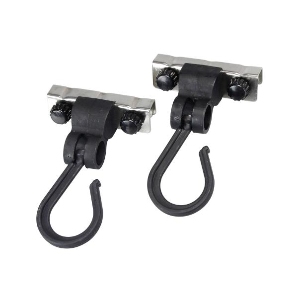 【商品概要】本体サイズ:約62x68x52mm材質:本体/ナイロン樹脂、取付金具/ステンレス生産国:中国耐荷重:約2kg(１セットあたり)1パック:2個入り1セット(2個)ですだれ巾96cm・長さ280cmまで取付け可能。巾97cm以上のす...