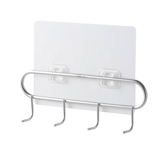 【商品概要】サイズ:(約)フック本体/幅15×奥行2.5×高さ5cm (40g) 粘着シート/幅12×高さ9×奥行1cm (20g)材質:フック本体/ステンレス鋼 粘着シート/ポリウレタン、ポリカーボネート 粘着シートホルダー部/ABS樹脂...