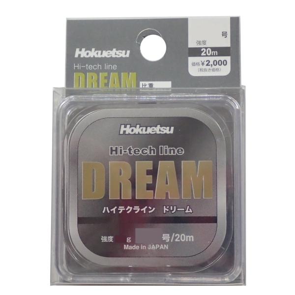 【商品概要】規格:0.05号直線強度:790gカラー:ブルー長さ:20m比重1.45【商品説明】【商品詳細】ブランド：北越産業商品種別：スポーツ＆アウトドア商品名：北越産業 ハイテクライン DREAM ブルー 0.05号製造元：北越産業商品...