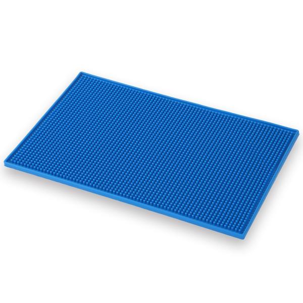 【商品概要】柔らかい素材なので、テーブルの上にぴったりと吸い付くようなお品です。もちろん高級なグラスも傷めません。PVC（ポリ塩化ビニール）製のバーマットです。ゴム製ではないので、特有のゴム臭さがありません。たくさんの突起が水切りをよくして...