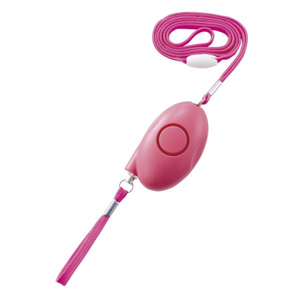 【商品概要】ピンストッパー付きでピンをなくさない防犯ブザー。90dBの強力ブザー音で、周囲に危険を知らせます。全長75cmのストラップ。引っ張ると外れる安心ジョイント付き。生活防水タイプ。水濡れや雨の日の通学や外出も安心です。【カラー】ピン...