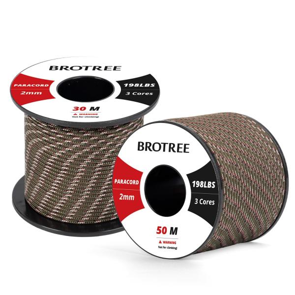 【商品概要】?【高品質の材質】直径: 2mm、長さ: 30m。本製品の内芯は100%ナイロン、外皮(表地)はポリエステルで作られており、表地に光沢があります。直径が2mmと細いので、しっかりと「詰まってる」感があり、ボビン巻なので収納に便利...