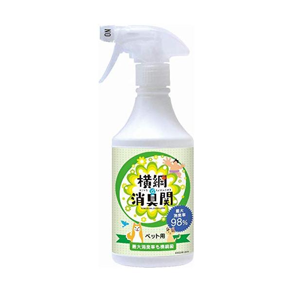 【商品概要】500?スプレーボトル。「横綱消臭関ペット用」は、微生物の働きをうまく利用したバイオ消臭剤です。ペットの様々な臭いに消臭効果を発揮いたします。ゲージ内の気になる臭いに、お漏らししたソファーやカーペットの消臭に、トイレシートの消臭...
