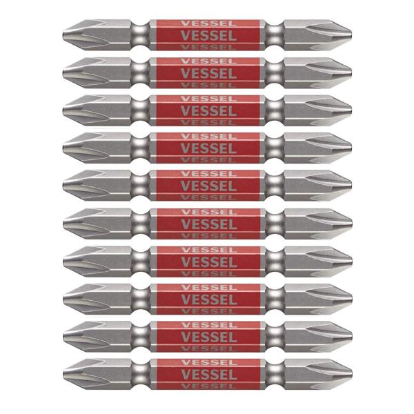 【商品概要】刃先：+2全長：65mmシャンク径：6.35mm入数：10本材質：ダイハード鋼(硬度HRC62)18Vと40Vに対応マグネット入り原産国：日本RoHS10物質対応【商品説明】【商品詳細】ブランド：ベッセル(VESSEL)商品種別...