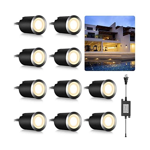 【商品概要】「製品仕様」超高品質のLED埋め込み式スッポトライト?10（0.6W/個）、サイズ：O32* H23mｍ、設置サイズ：O30mm、出力：DC12V低電圧、ライト色：電球色2800K「明るく、省エネ」夜に歩いている時、前の道路を十...