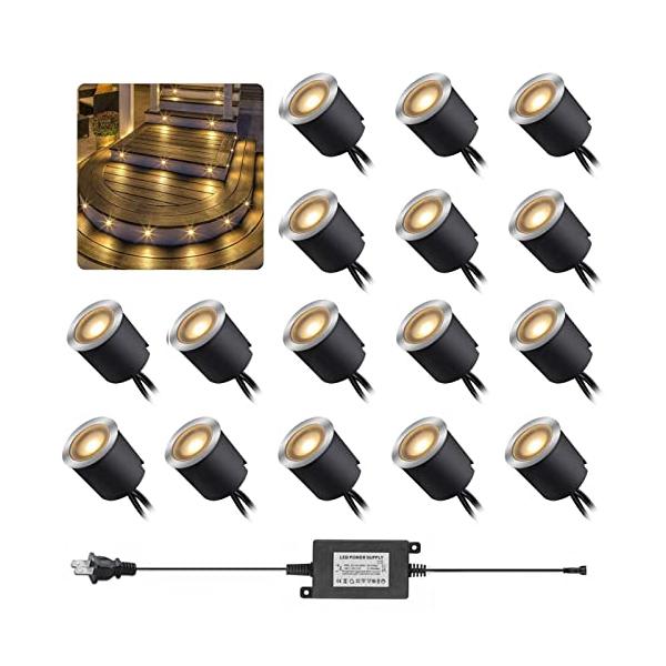 【商品概要】「製品仕様」超高品質のLED埋め込み式スッポトライト?16（0.6W/個）、サイズ：O32* H23mｍ、設置サイズ：O30mm、出力：DC12V低電圧、ライト色：電球色2800K「明るく、省エネ」夜に歩いている時、前の道路を十...