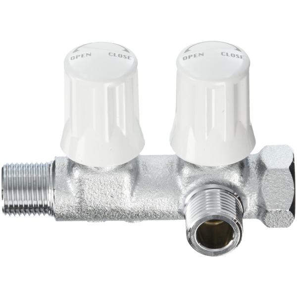 【商品概要】ハンドル操作でそれぞれ吐水・止水ができます。JIS規格商品。【商品説明】【商品詳細】ブランド：SANEI(旧社名:三栄水栓製作所)商品種別：DIY・工具・ガーデン商品名：SANEI スマートヘッダー 左側分岐止水栓 文字の色:グ...