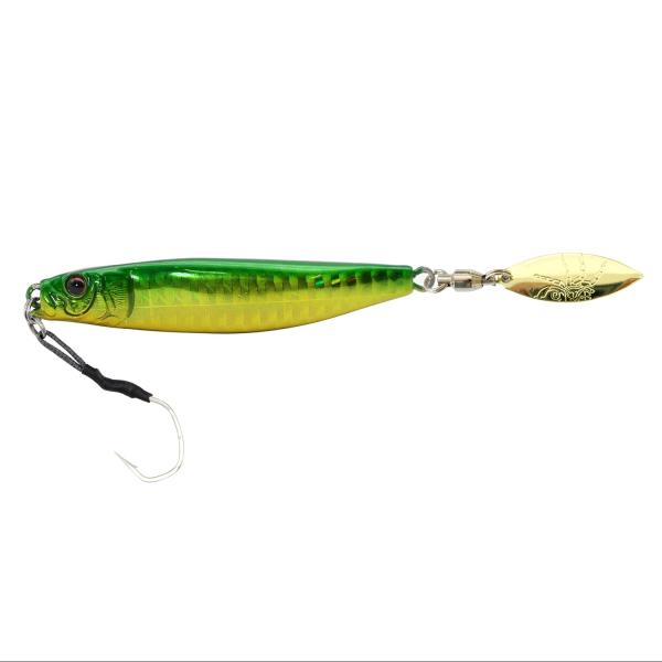 【商品概要】スプーンの要素を併せ持つメタルジグただ巻きでもしっかりウォブリング60/80ｇはブレード付きでアピール力が更にアップフロントアシストフック標準装備ですぐに使えるボート・カヤックや遊漁船でのスーパーライトジギングにも対応【商品説明...