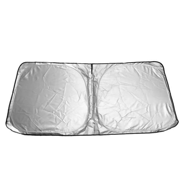 【商品概要】ハイエース 200系ワイド ワンタッチフロントガラス日避けサンシェードセット内容 :フロント用サンシェード×1P+収納袋カラー :シルバー/車内側ブラック高品質タフタ素材を使用しているので、遮熱効果抜群です。サンバイザーに挟み込...