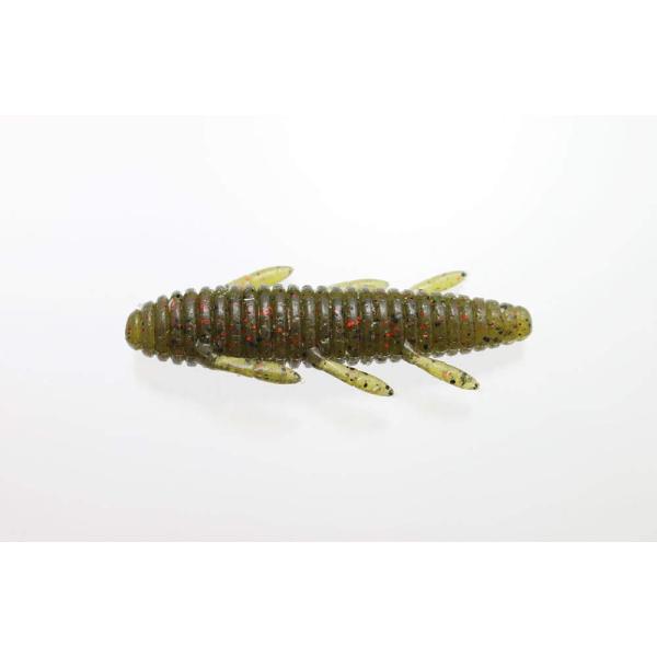 【商品概要】サイズ：3.2インチ【商品説明】●細かく動く脚を三対付けたイモ虫ワーム系ボディ！！●シンプルかつ爆発力のあるワームです。高比重マテリアル、流線型ボディにより驚異的な飛距離が得られます。ボディの細い方からオフセットフックをセットし...