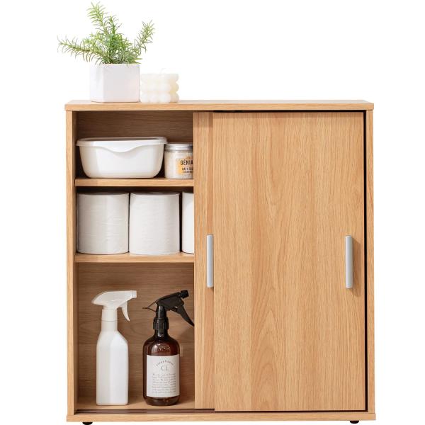 【商品概要】【商品サイズ】:(約)幅59×奥行19.5×高さ61cm【省スペースかつ大容量】：奥行19.5cmと省スペース設計なので、狭い場所でも気兼ねなく設置ができます。さらに、コンパクトながらも大きめのトイレットペーパーが20個収納でき...