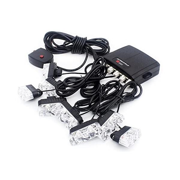 【商品概要】・明るさ抜群のフラッシュパターンを複数持つ、2LEDが8灯付きのストロボライトキットです。・ 動作電圧：12V・ 使用例：デイライト・アンダーライト・マーカー 等・ キット内容：：2LED×8灯 ストロボライト・コントロールBO...