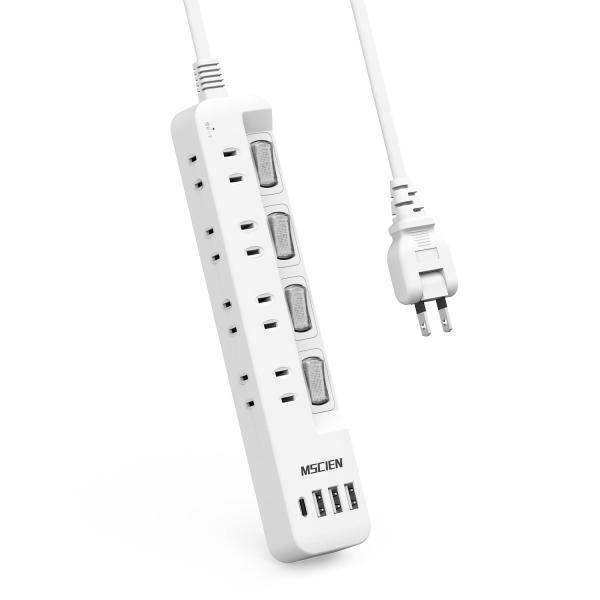 【一台12役・USB付き・3m延長コード】1つのUSB-Cポート、3つのUSB-Aポートと8つのAC差込口を搭載したマルチタップです。3m延長コードを採用し、コンセントから離れた場所で使えます。延長コードの一部は製品本体内部に取り付けられる...