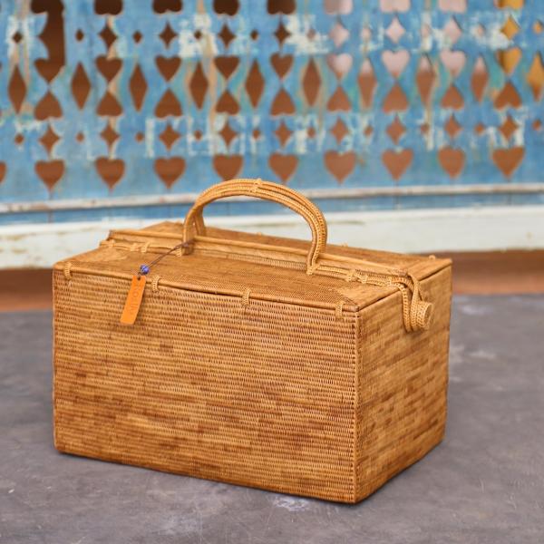 ピクニックスーパーLLサイズ　 (PNC160)  Rosily(ロージリー) バリ島 極細編みアタバスケット コスメ 茶籠 裁縫箱バリ島のアタバッグ・アタランチョンマット・アタバスケット等を販売しているRosily（ロージリー）WEB シ...