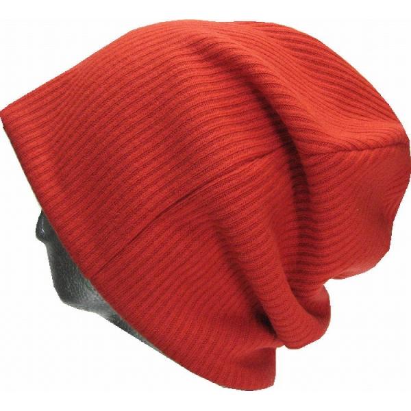 程よい厚みの柔らかなリブニットでワッチキャップ（ニット帽）を作りました。リブニットは、ウール・アクリル混紡の、ふんわり感のある、ゆるやかな伸縮の生地です。ロングニットキャップ型ですが柔らかいニット素材なので、使いやすいです。深さ約30cm!...