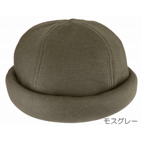 ライトスウェット生地を使用したロールキャップ。程よい深さのワッチで、かぶりやすく頭にフィットする形です。ふちまわりに綿（わた）が入っていて、少しふっくらとした感じになっています。厚くないスウェットクロス生地なので、軽くて柔らかいかぶり心地で...