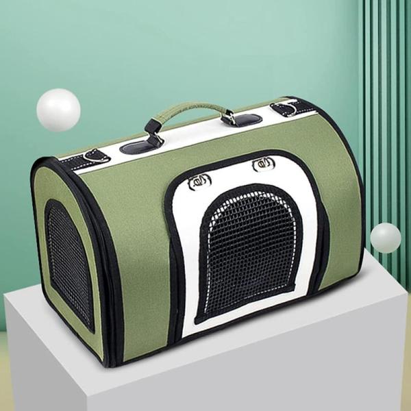 【発売日：2024年07月02日】【楕円形の出入り口】ペットにもっと大きいスペースを提供するために、出入りが独特な楕円形でデザインします。キャリーバッグの組み立てが細かいファイバーの骨組みで作成されたので上部から垂れ下がることもできません。...