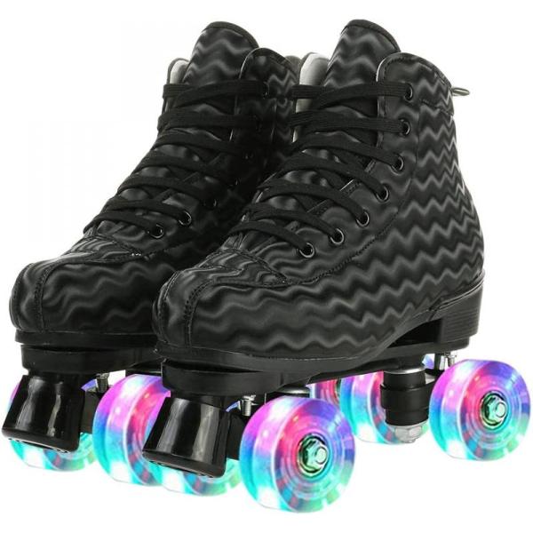【発売日：2024年06月22日】【2列4輪】滑るときにすべて8つホイールが明るくなり、スムーズを保証します、更に安心してスケーティングに集中する事が可能になりました。バッテリーが不要、全発光ホイールのデザインです。【均衡のすぐれた設計】A...