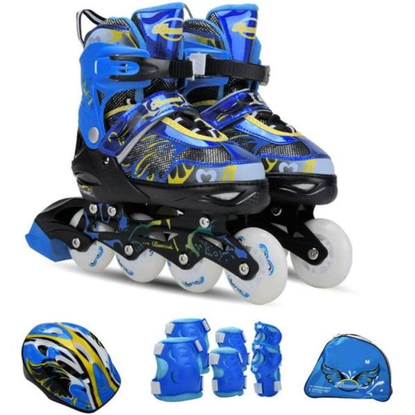 【発売日：2024年06月22日】【素材構成】裏地：スポンジ　支え：アルミニウム合金 ブラケット：統合されたPUブラケットは靴本体としっかりと接続されており、優れた支持力と変形がありません。【快適・耐久性】インラインスケートのフレームは強化...