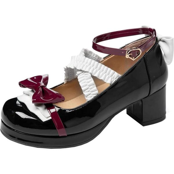 【発売日：2024年06月24日】表地: エナメルヒールのタイプ: スクエアヒールストラップの種類: アンクルストラップ留め具の種類: ホック