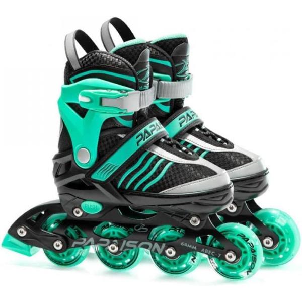 【発売日：2024年06月22日】【調整可能なインラインスケート】このインラインスケートS（内寸18.0-21.0cm）、M（内寸21.0-24.0cm）、L（内寸24.0-26.0cm）。三種類のサイズで、調整は子供でもワンタッチでラクラ...