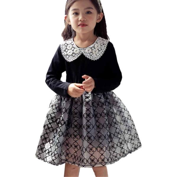 【発売日：2024年04月19日】子供の肌にやさしい、高級感たっぷりのワンピースドレス！ウエスト切り替えでスカート部分はチュール素材で、フレアが入ったティアードスタイルです。お肌への負担を軽減する優しい素材を使用しており、お子様にも安心して...